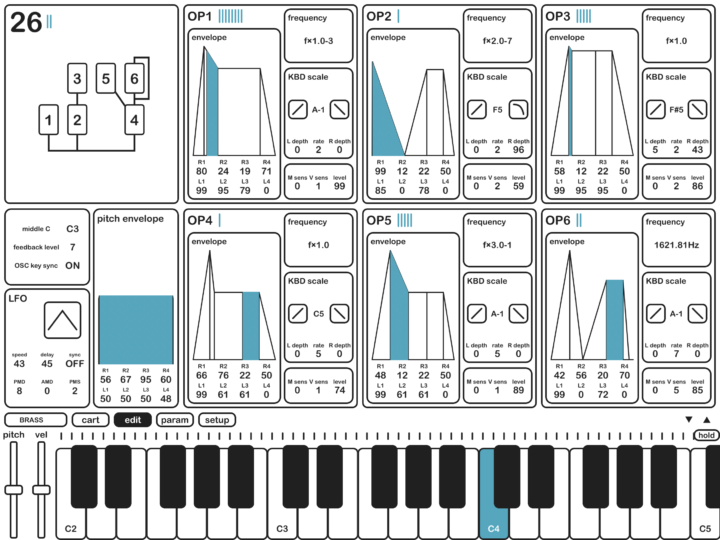 6-OPerator FM-Synthesizer: NFM + KQ Dixie + Phasemaker - iOS DX7 / FM8 ...